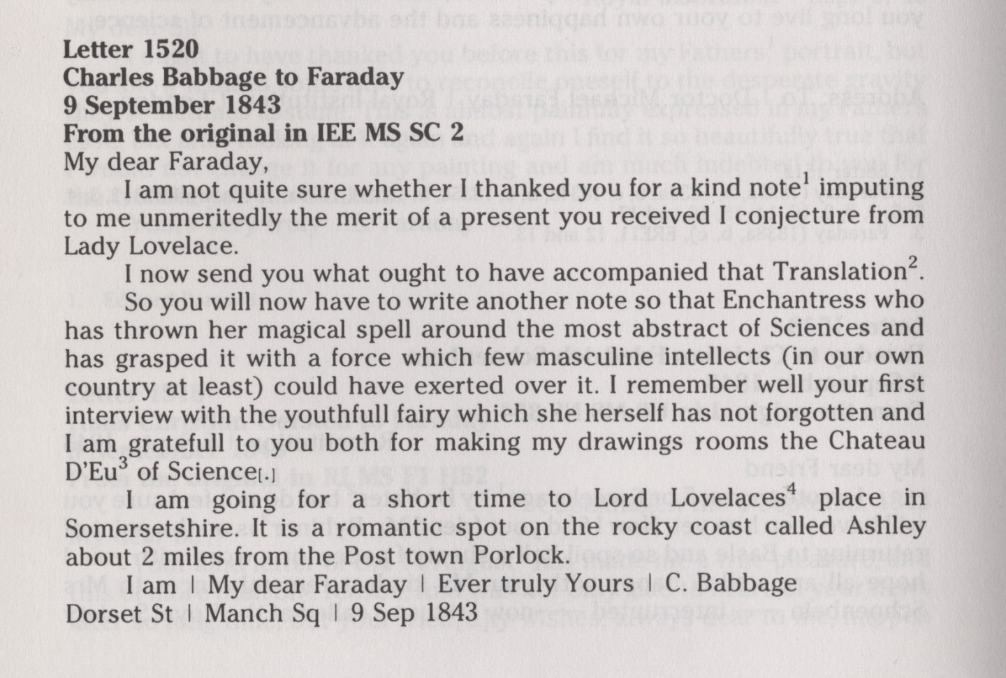 Ada Lovelace – an enchantress of science – IET Archives blog